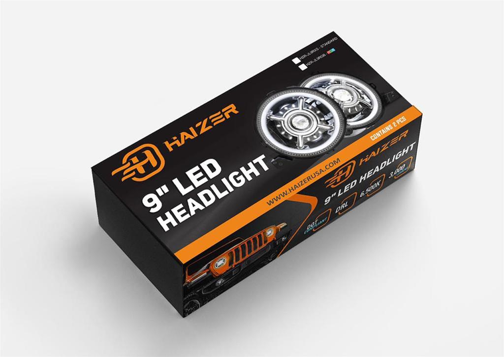 Haizer Lighting HZR-JL-9RXS Haizer Projector LED Headlights | Summit Racing