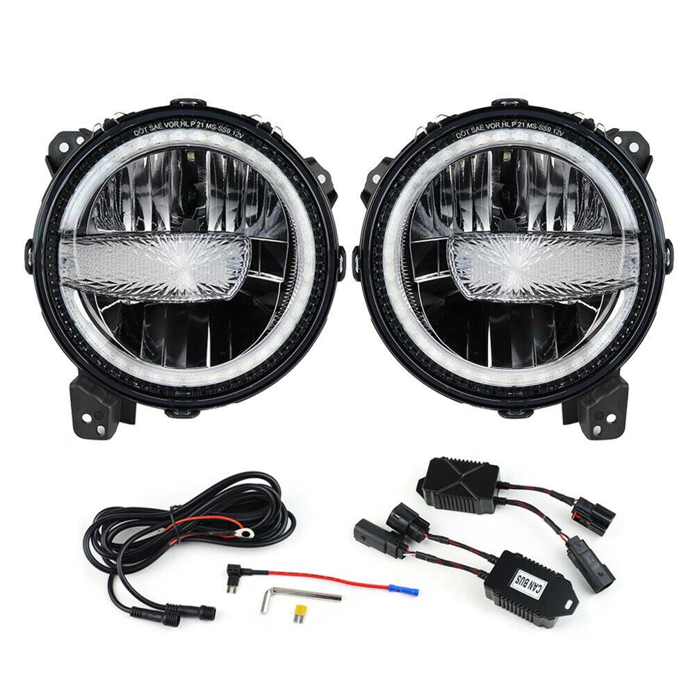 Haizer Lighting HZR-JL-9SS Haizer LED Headlights | Summit Racing