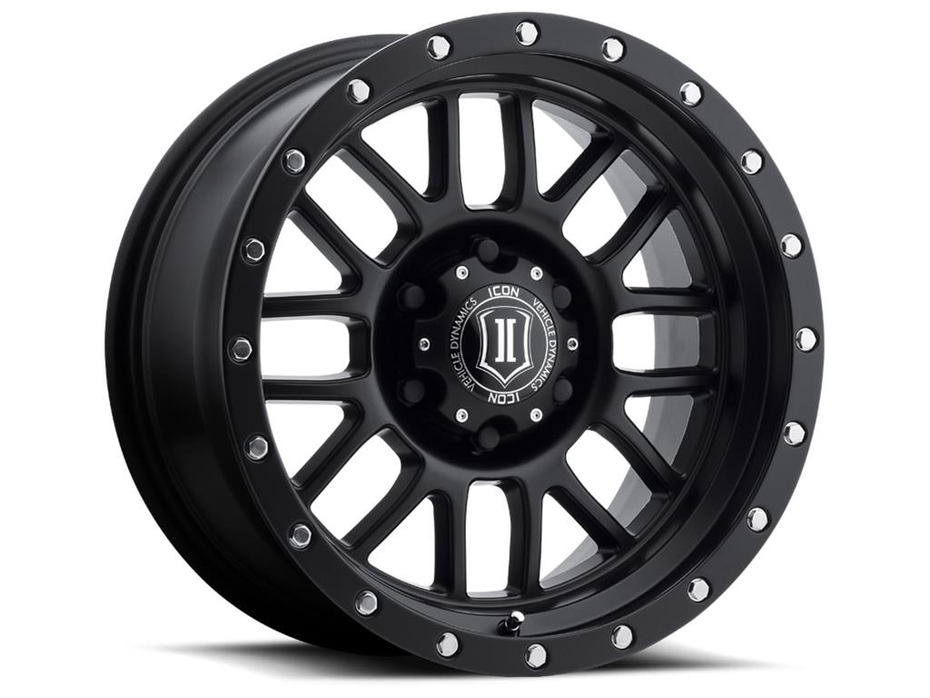 ICON Alloys 1217858347SB Icon Alloys Alpha Satin Black Wheels | Summit ...