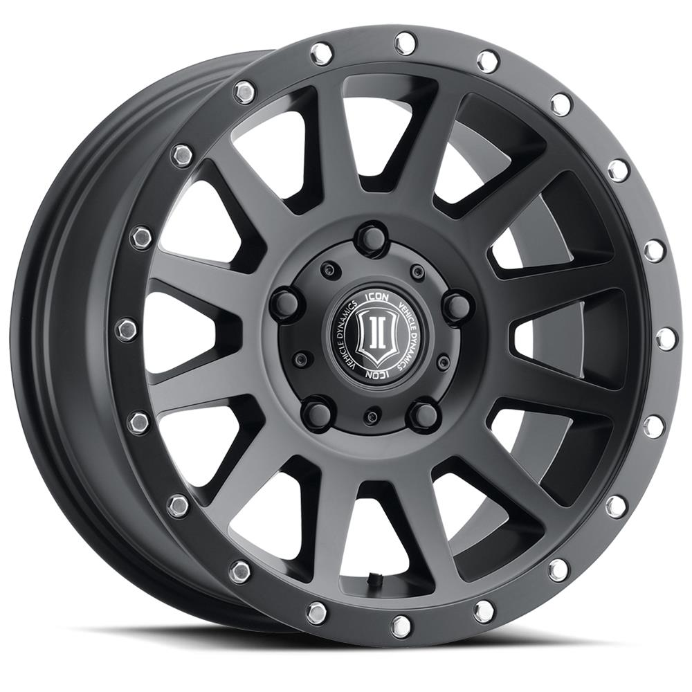 ICON Alloys 2017857345SB Icon Alloys Compression Satin Black Wheels ...