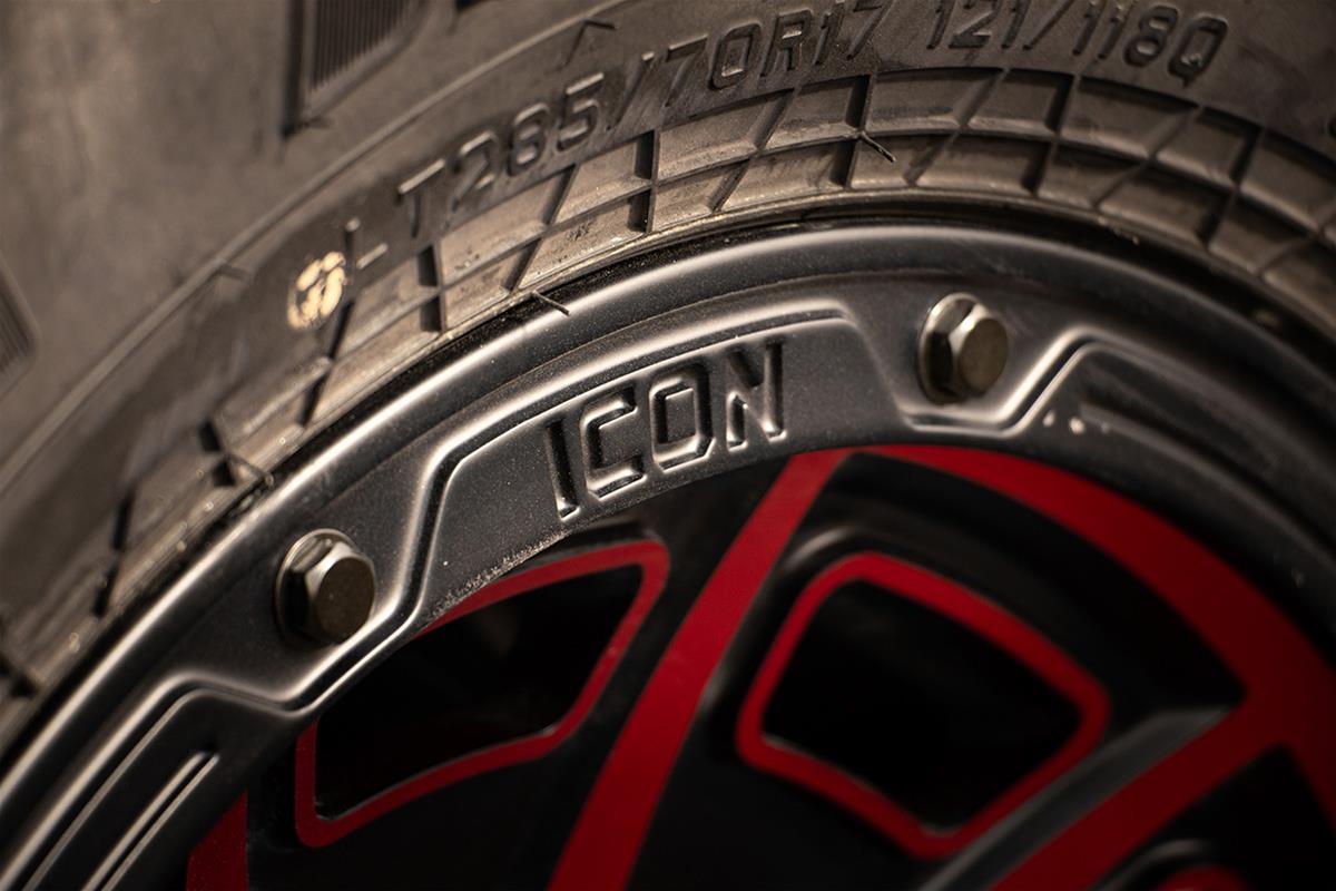 Icon Alloys Victory Satin Black with Red Tint Wheels | Summit Racing