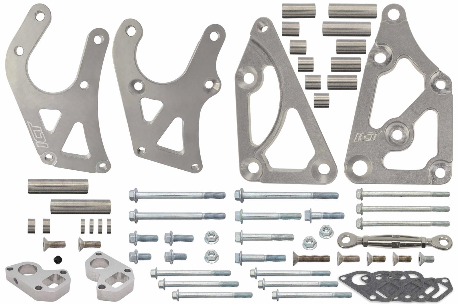 ICT Billet 551396LS0WP-3 ICT Billet Alternator/Power Steering Bracket ...