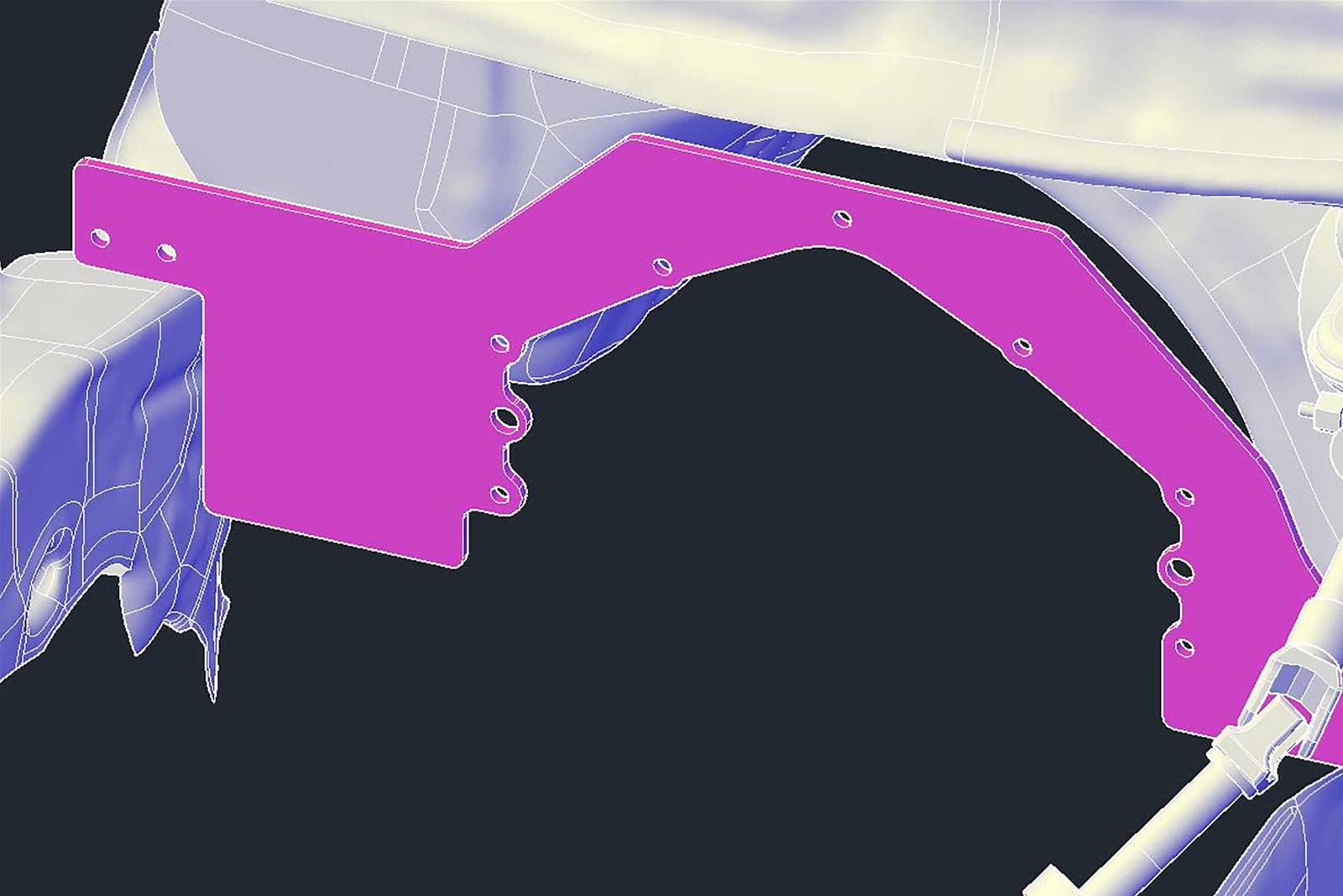 ICT Billet 551817-4FBDY ICT Billet Mid-Mount Motor Plates | Summit Racing