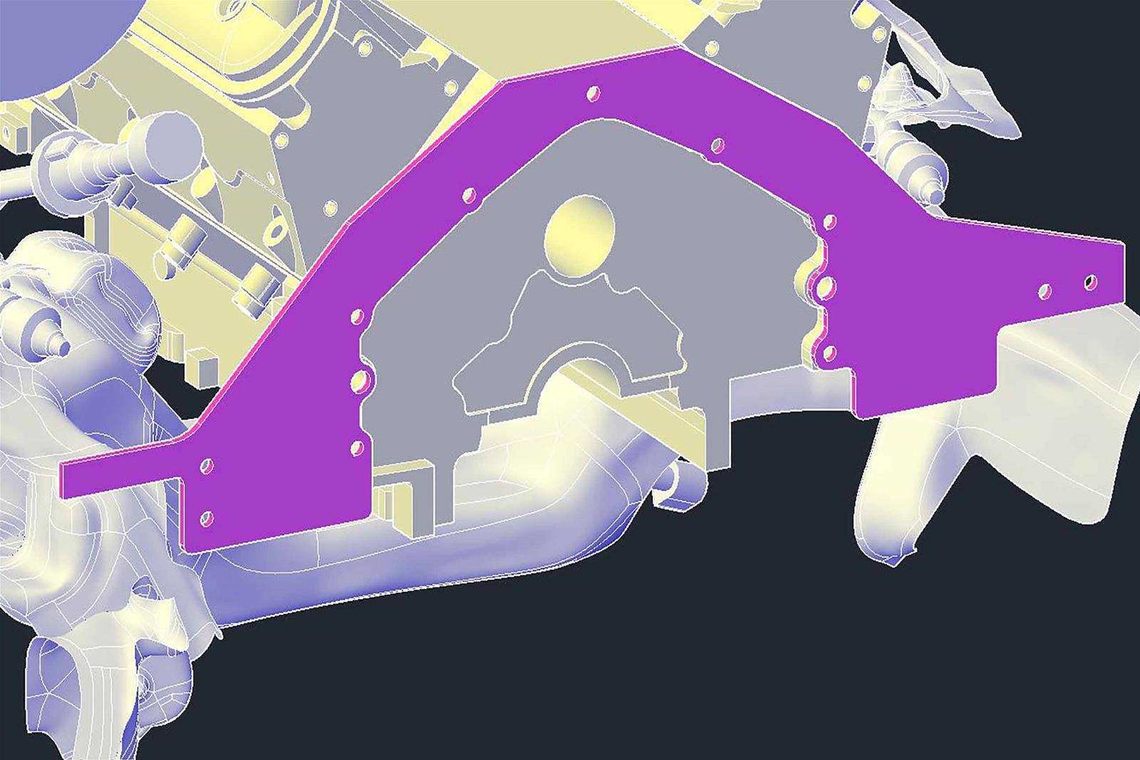 ICT Billet 551817-GBDY ICT Billet Mid-Mount Motor Plates | Summit Racing