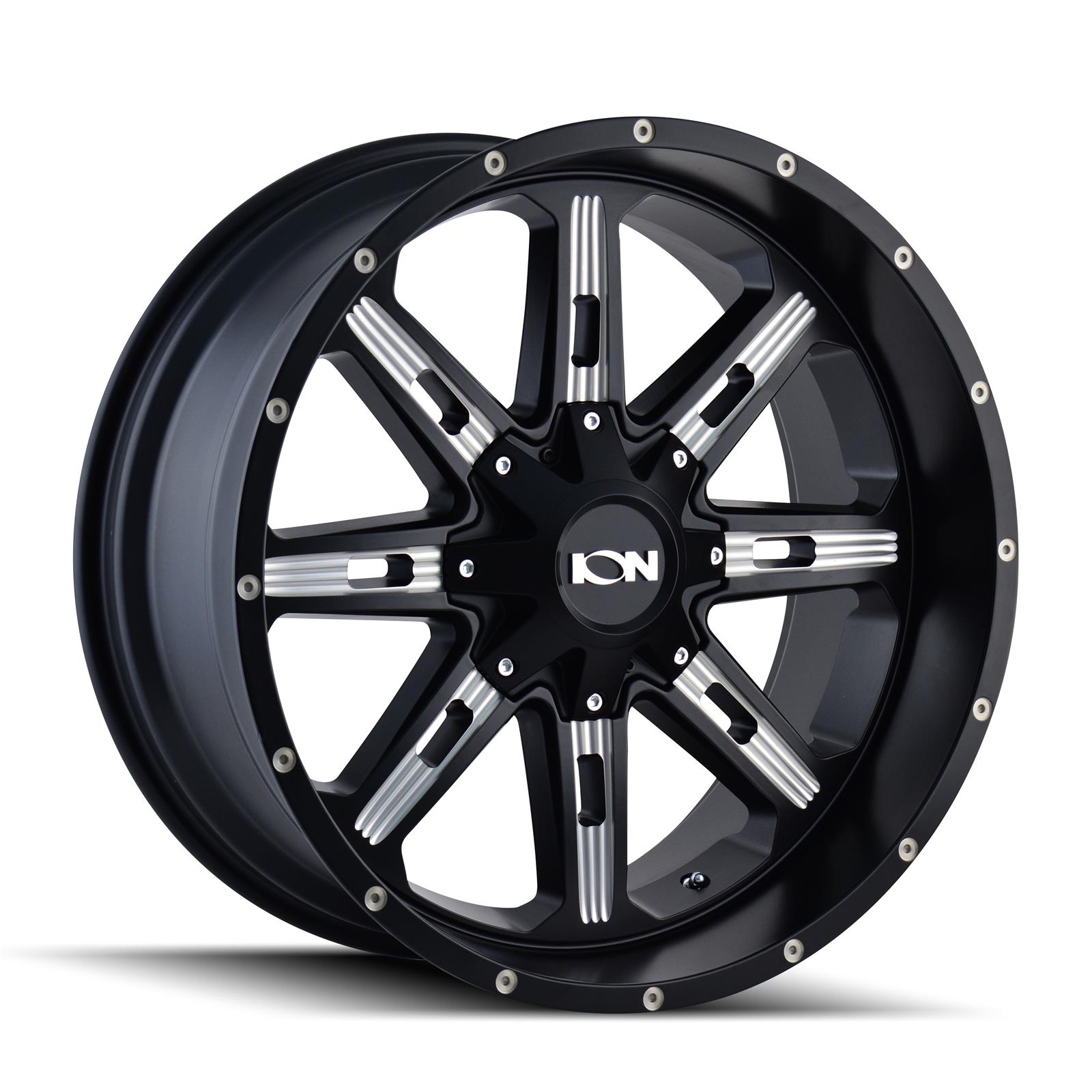 ION Alloy Wheels 184-2978M ION Alloy Series 184 Satin Black Wheels with ...