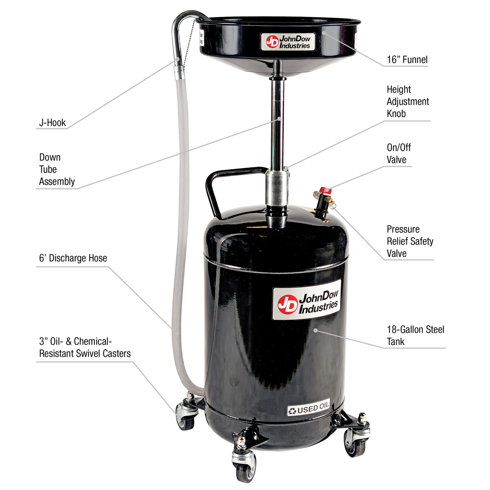 JohnDow Industries JDI-18DC John Dow Self-Evacuating Oil Drains ...
