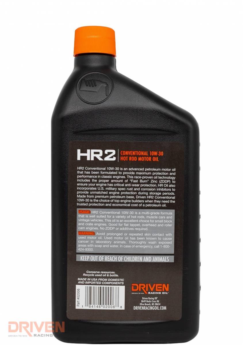 Driven Racing Oil 02006 Driven Racing Oil HR2 Conventional High ...