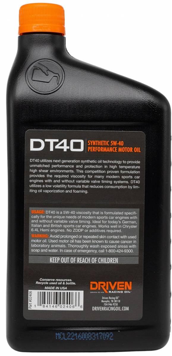 Driven Racing Oil 02406 Driven Racing Oil DT40 High Performance Motor ...