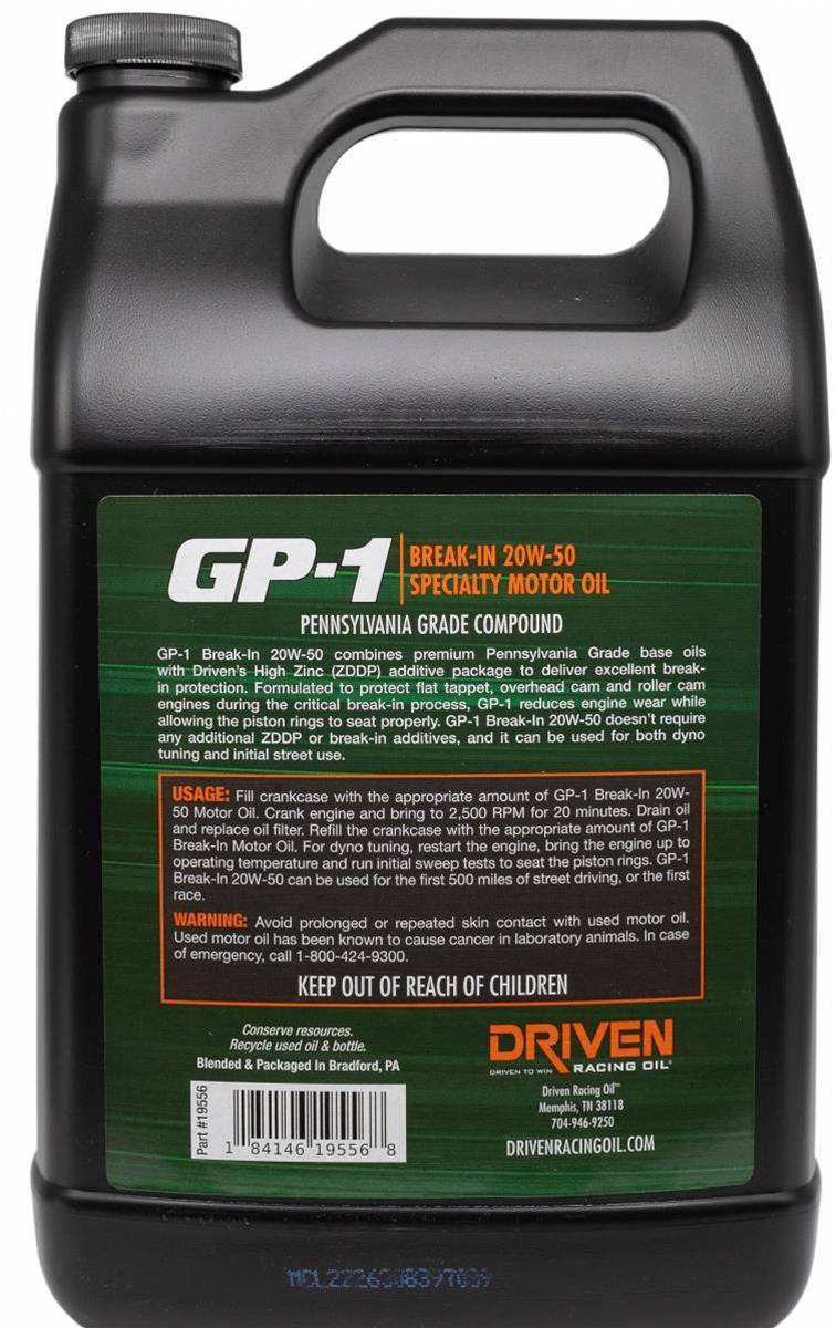 Driven Racing Oil 19556 Driven Racing Oil GP-1 High Performance Break ...