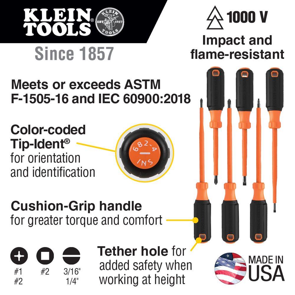 Klein Tools 85076INS Klein Tools Insulated Screwdrivers | Summit Racing