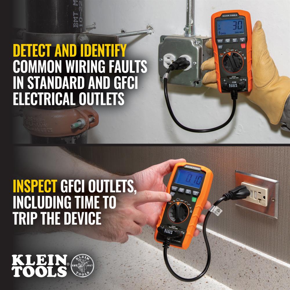 Klein Tools ET270 Klein Tools Digital Multi-Tester Multimeters (DMM ...