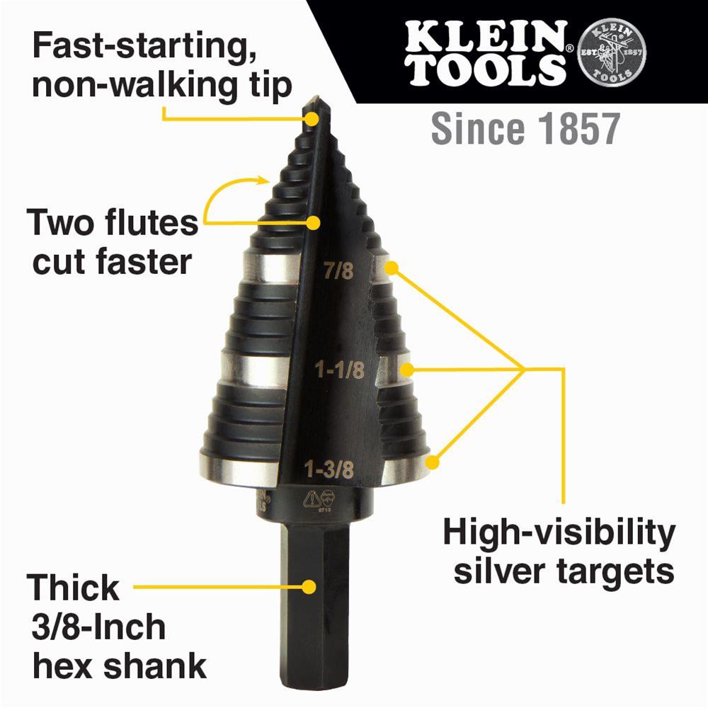 Klein Tools KTSB11 Klein Tools Step Drill Bits | Summit Racing