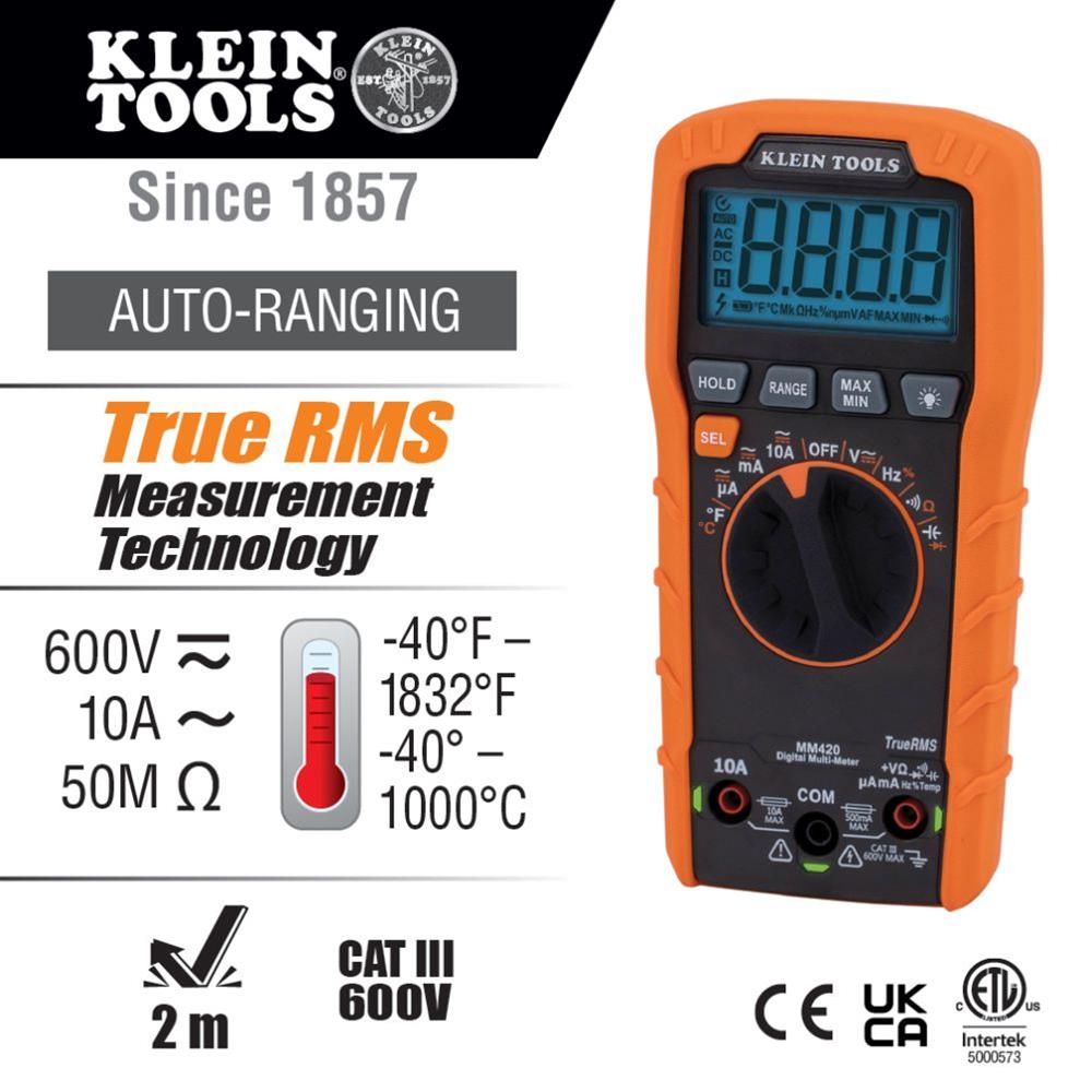 Klein Tools MM420 Klein Tools Digital TRMS Multimeters | Summit Racing