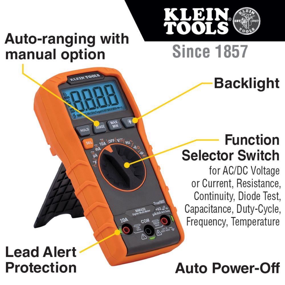 Klein Tools MM420 Klein Tools Digital TRMS Multimeters | Summit Racing