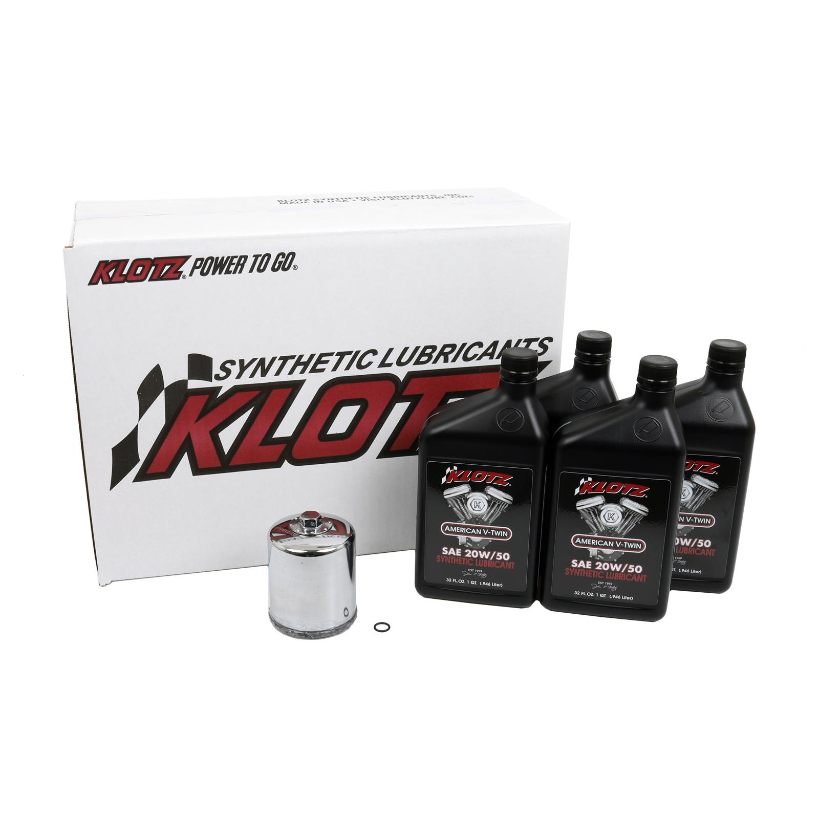 Klotz KH-103 Klotz Synthetic Basic V-Twin Oil Service Kits | Summit Racing