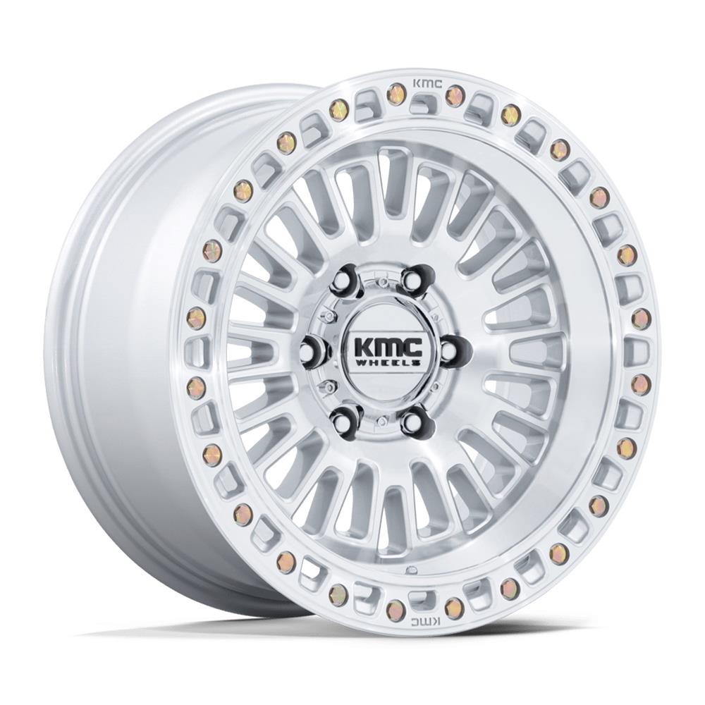 KMC KM554SD17856300 KMC KM554 Aztec Gloss Silver Wheels with Machined ...