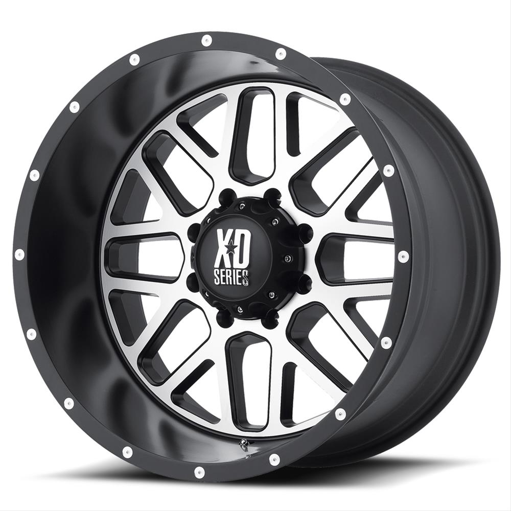KMC XD820 Grenade Satin Black Wheels with Machined Face | Summit Racing