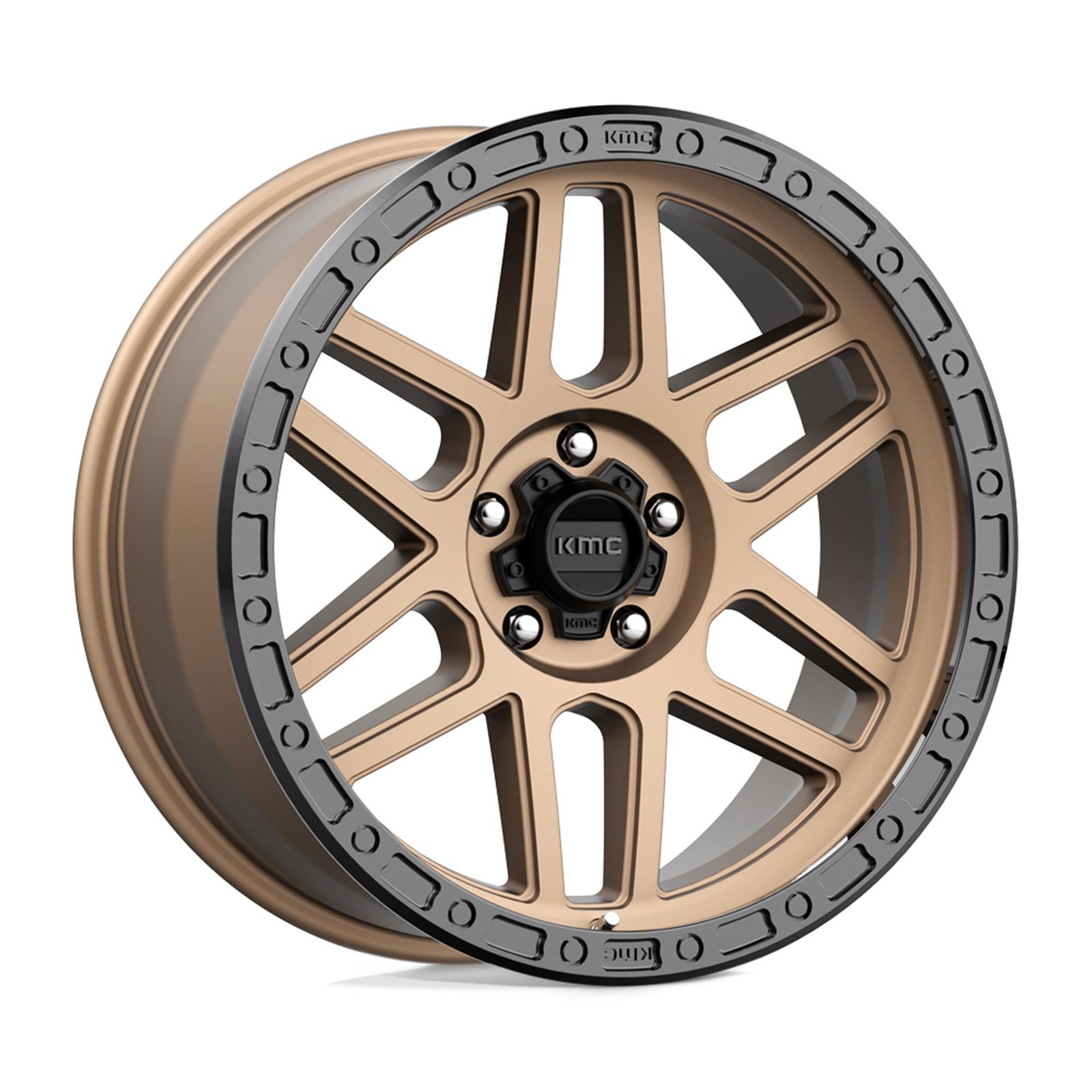 KMC KM544 Mesa Matte Bronze with Satin Black Simulated Beadlock Wheels | Summit Racing