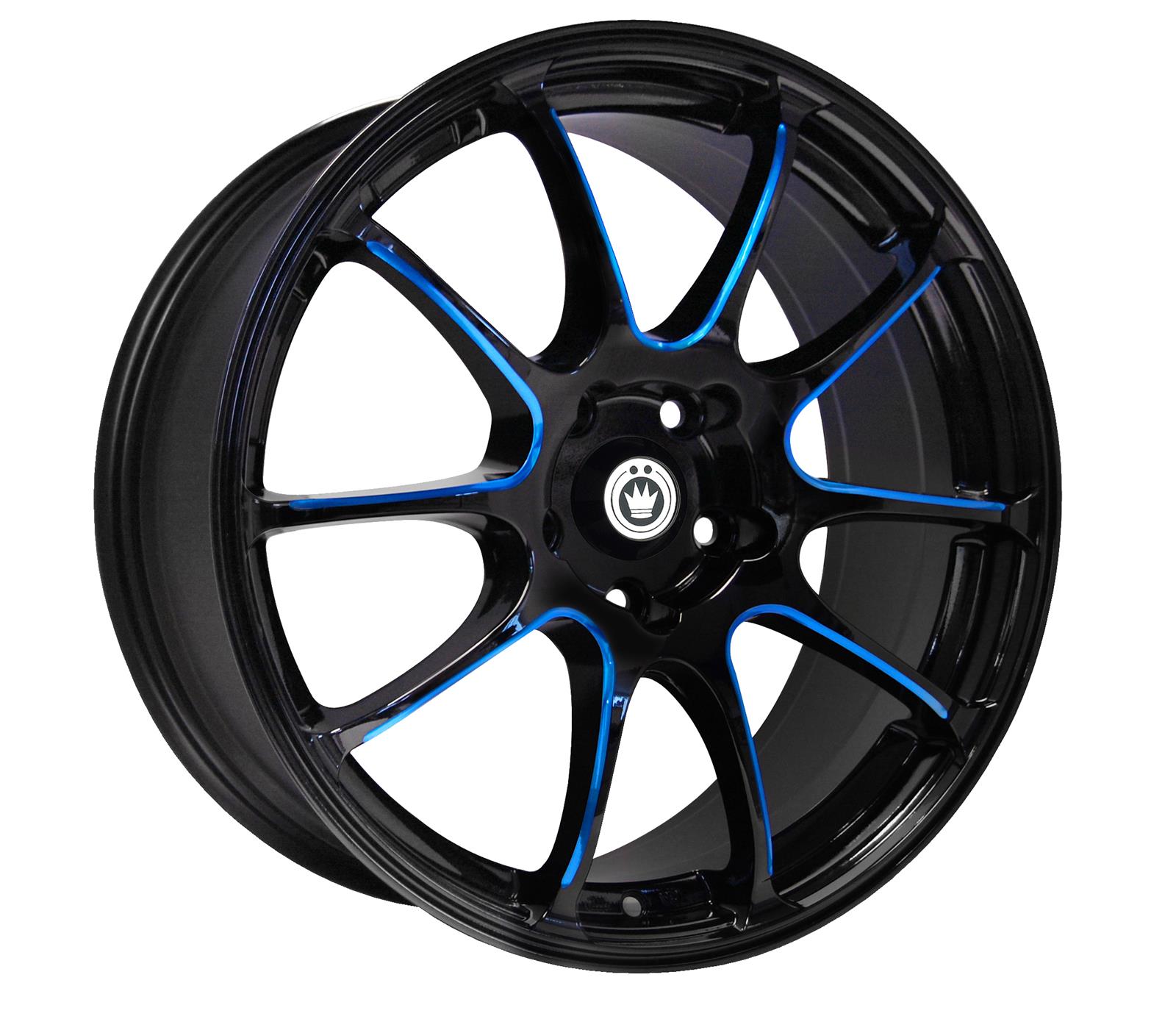 Konig Wheels IL8851445F Konig Illusion Gloss Black Wheels with Blue ...