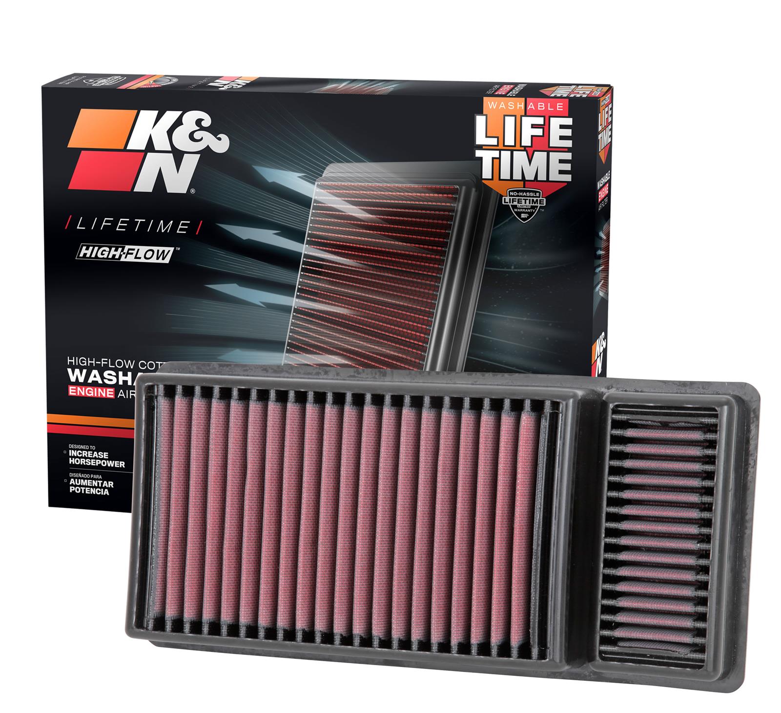 K&N 33-5010 K&N Washable Lifetime Performance Air Filters | Summit Racing