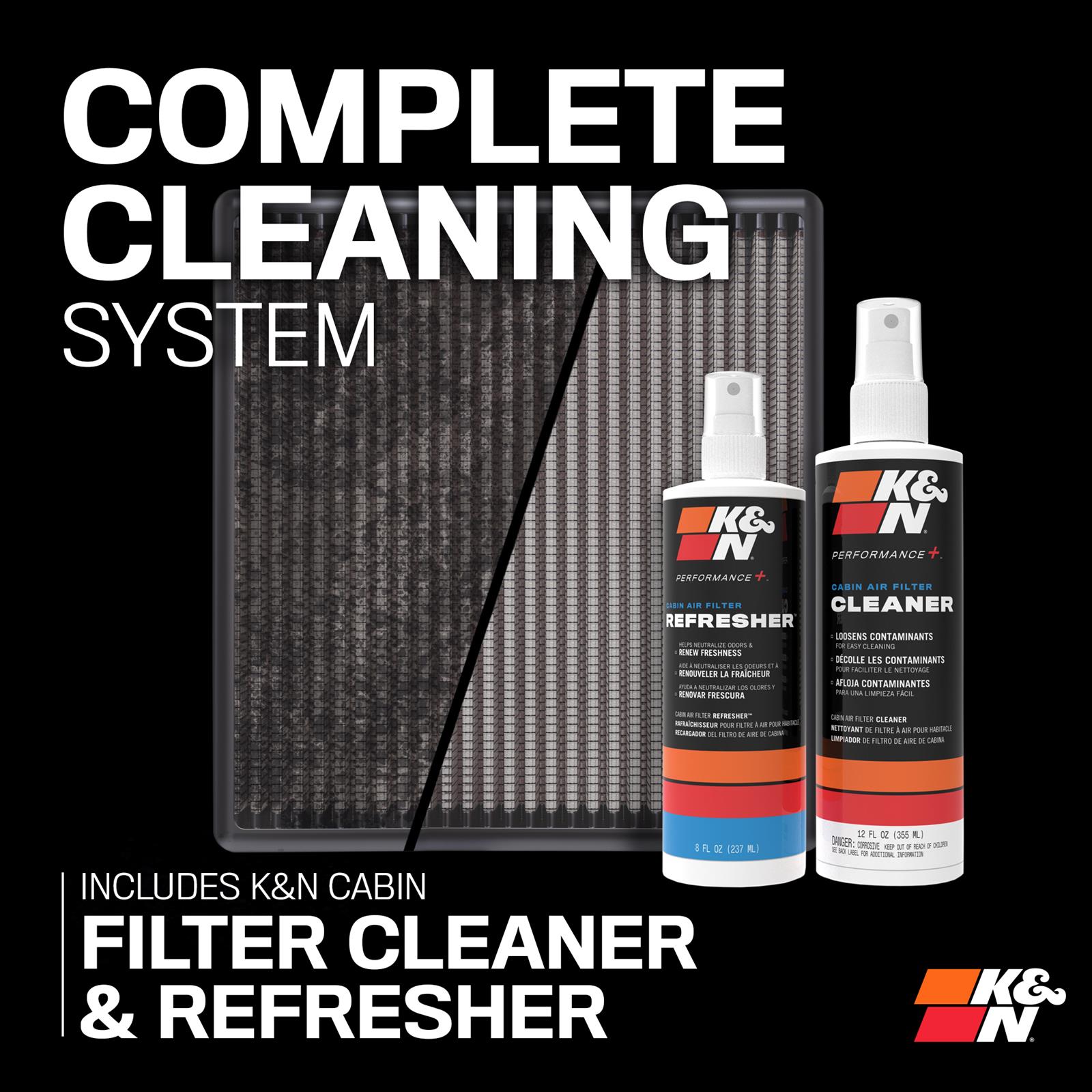 K&N 99-6000 K&N Cabin Air Filter Refresher Kits | Summit Racing