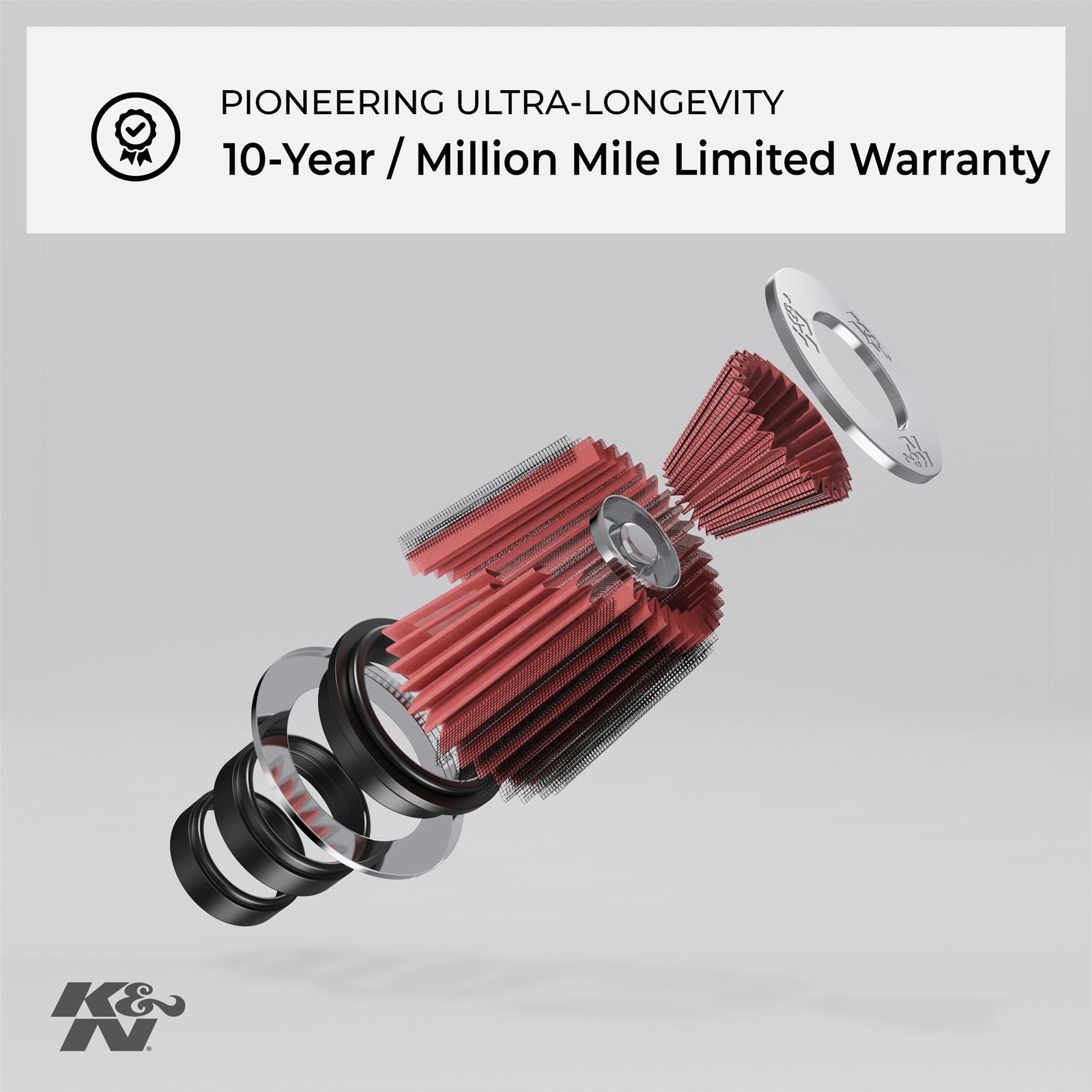 K&N E-3750 K&N Washable Lifetime Performance Air Filters | Summit Racing