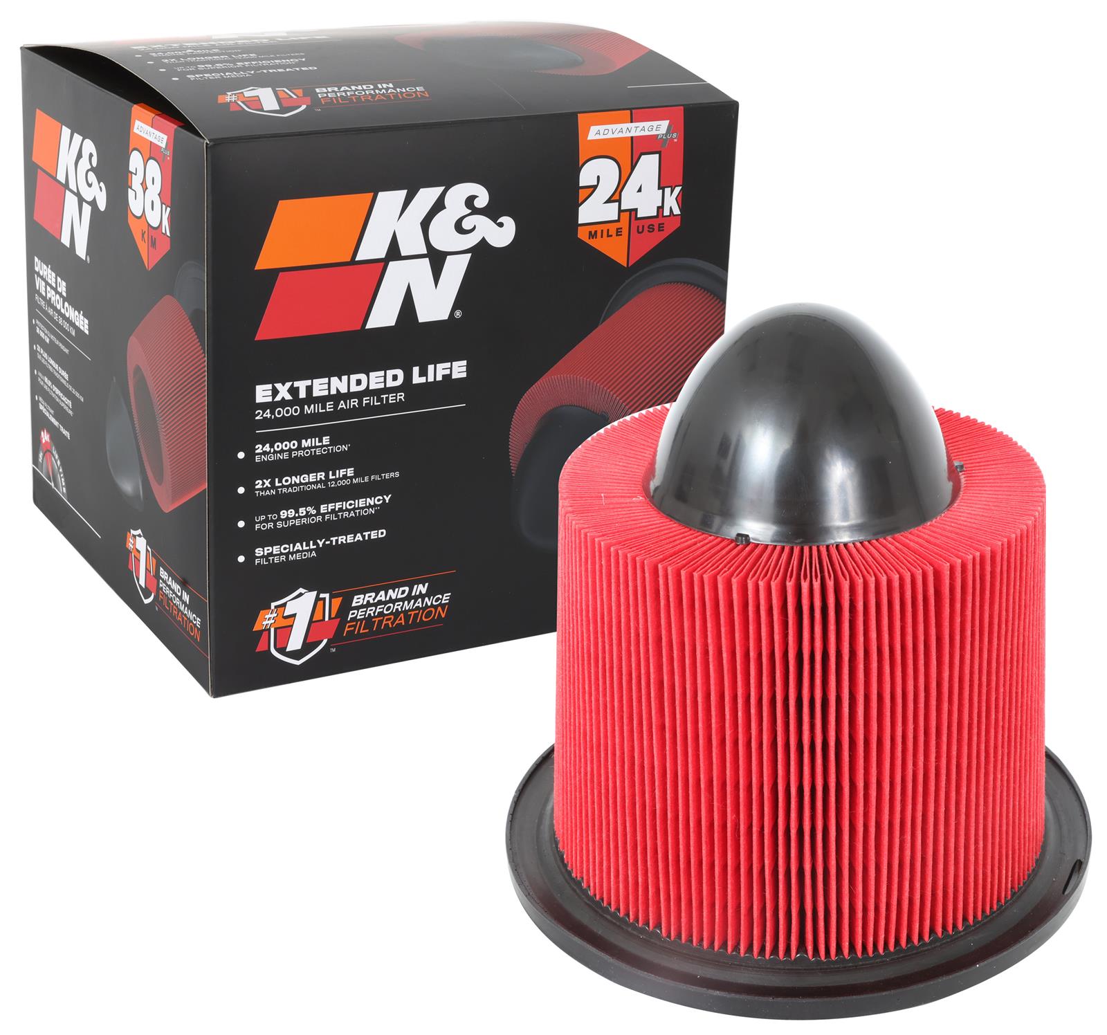 K&N KNF-0945 K&N Extended Life Air Filters | Summit Racing