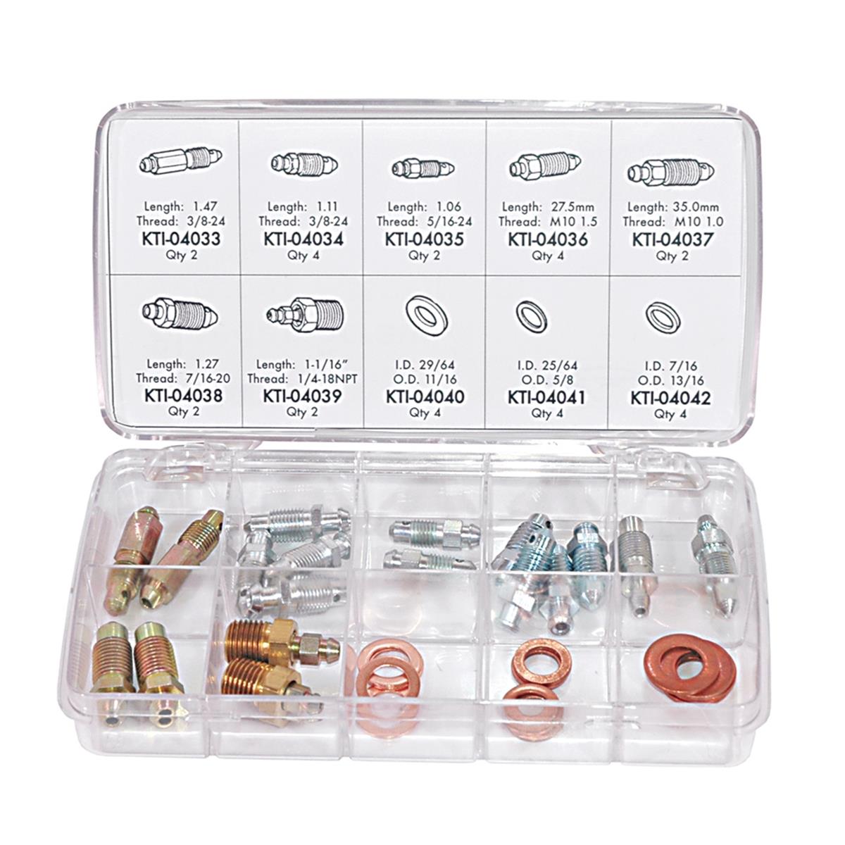 K-Tool International KTI00006 K Tool Bleeder Screw Assortment Kits ...