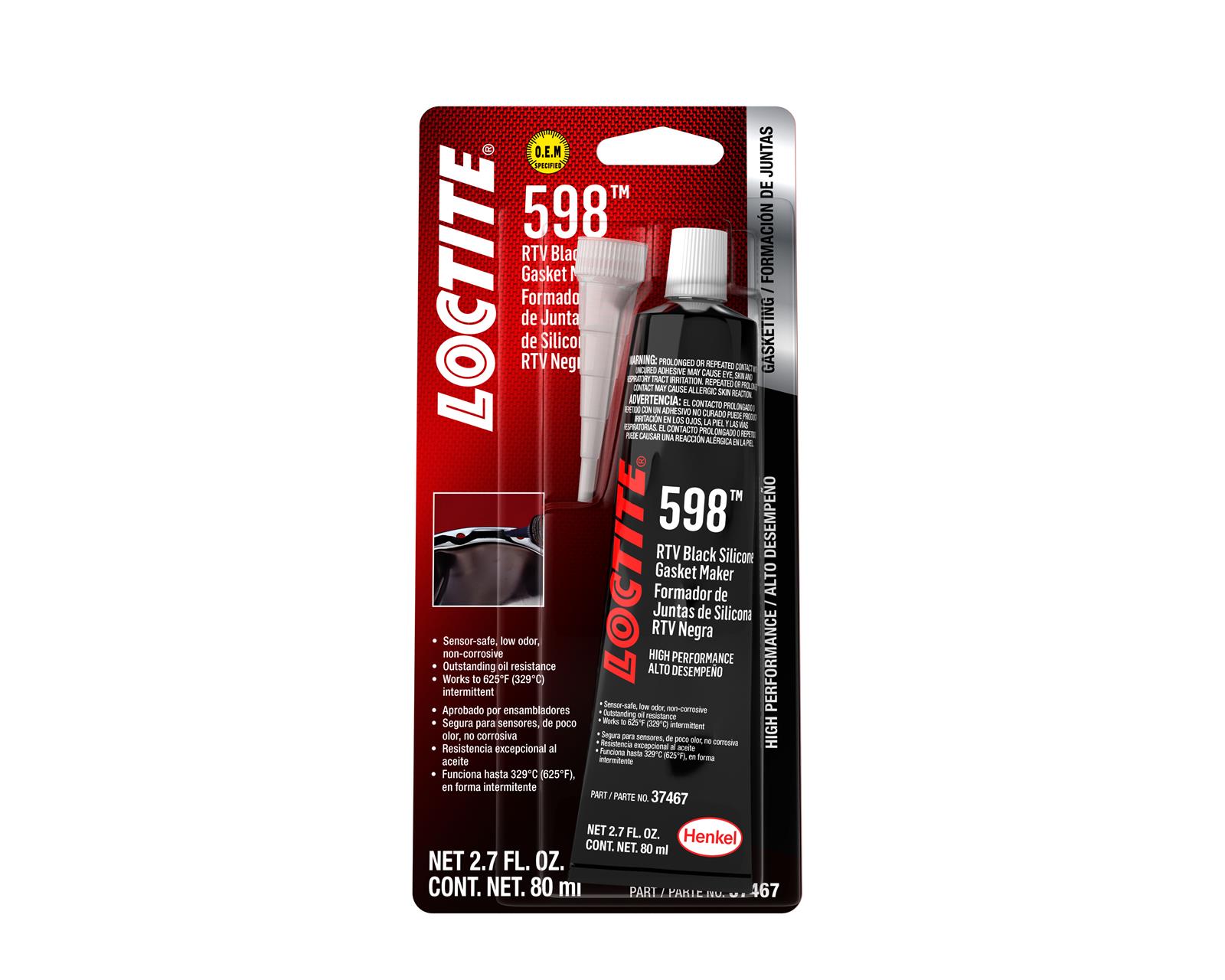 Loctite 491985 Loctite RTV 598 Black Silicone Gasket Maker | Summit Racing