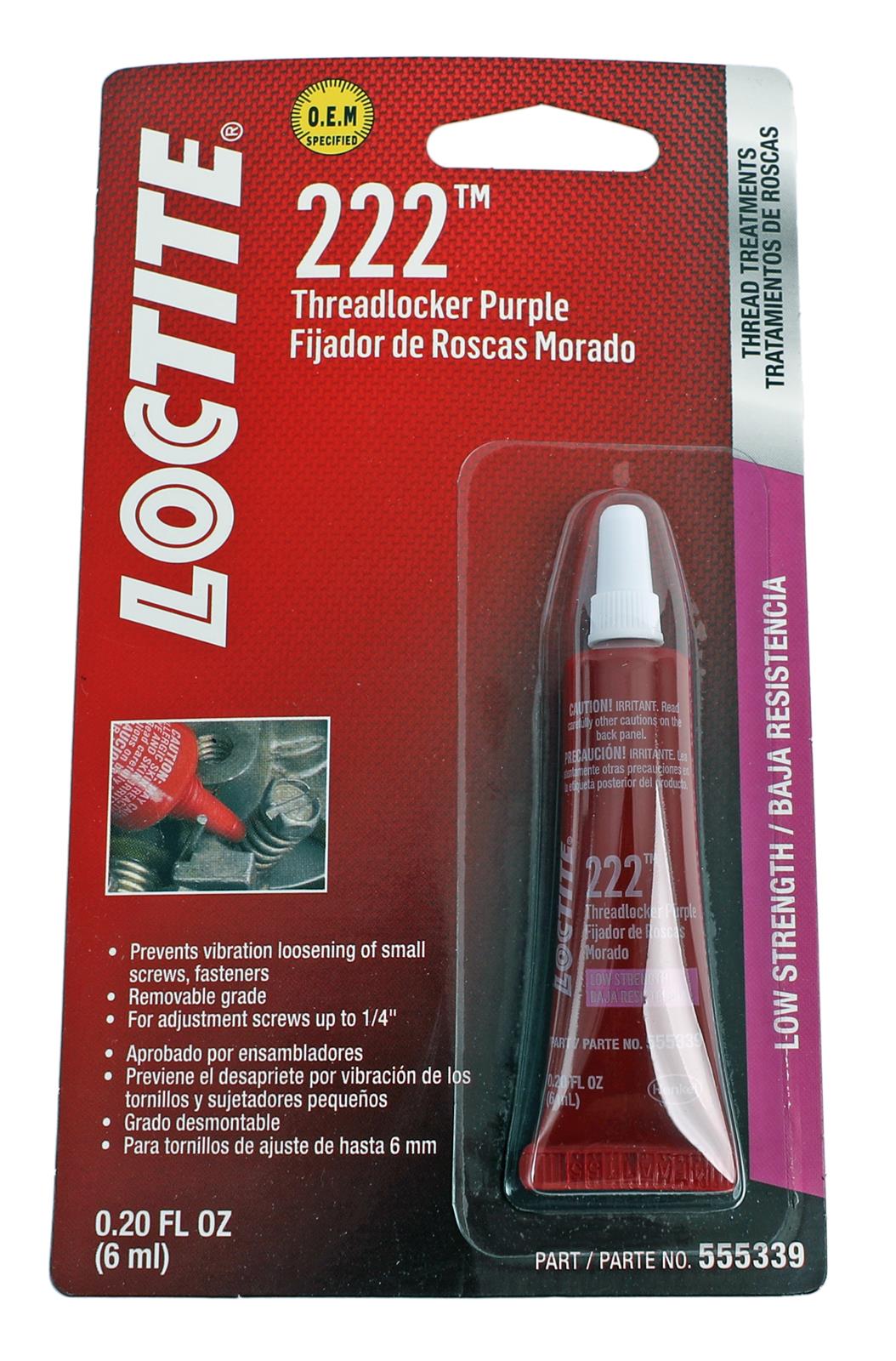 Loctite 555339 Loctite Threadlocker 222 Low Strength | Summit Racing