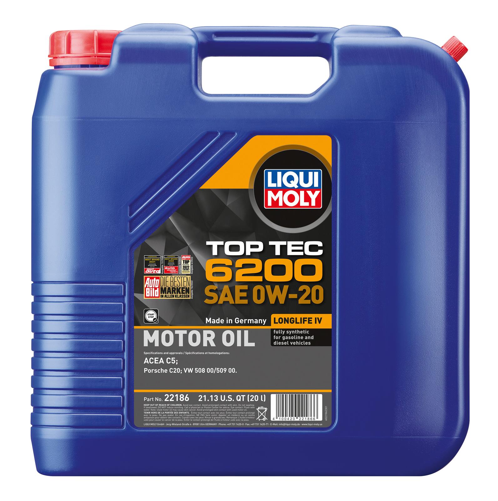 Liqui Moly 22186 Liqui Moly Top Tec 6200 Synthetic Motor Oil | Summit ...
