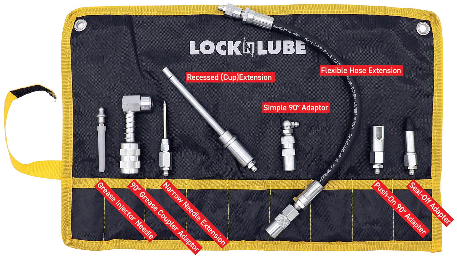 LockNLube LNL210 LockNLube 8-Piece Quick-Connect Greasing Accessory ...