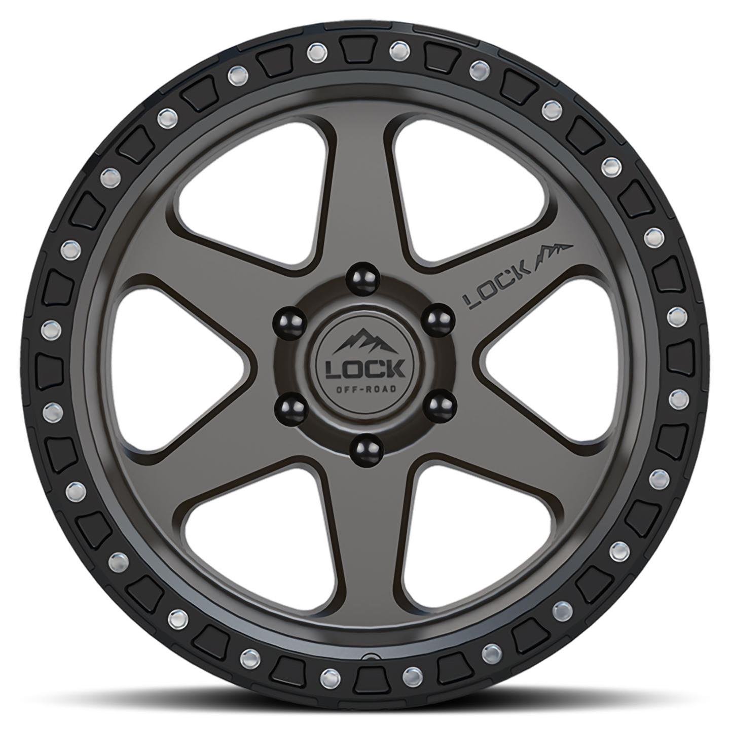 Lock Wheels OLYMPUS-8969MGMBR1 Lock Off-Road Olympus Matte Gray Wheels ...
