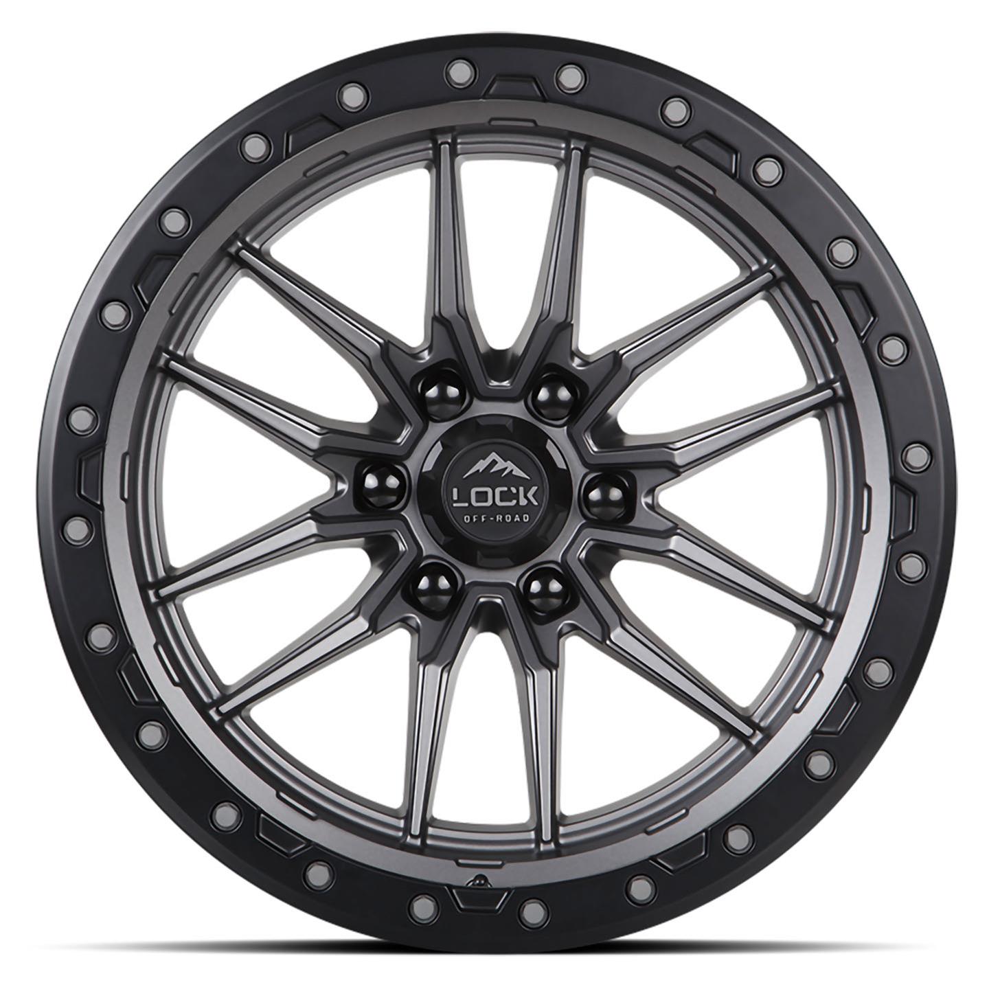 Lock Wheels KRAWLER-8957MGMBR Lock Off-Road Krawler Matte Gray Wheels ...