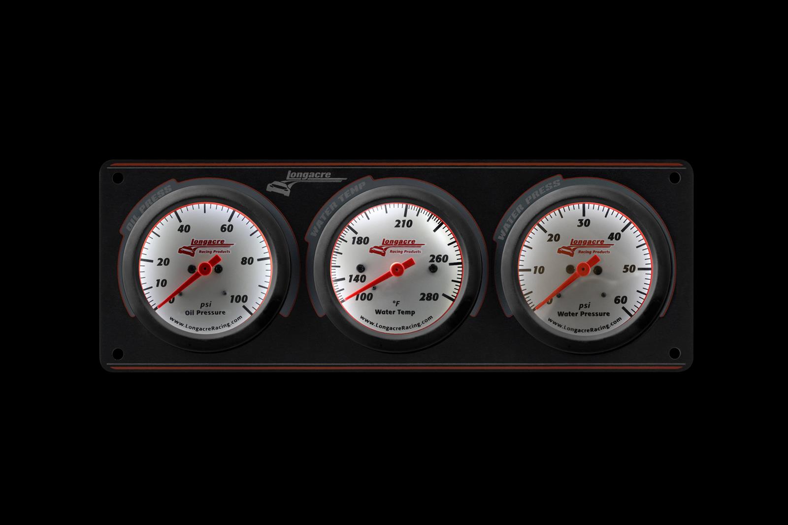 Longacre Racing Products 52-46915 Longacre Sportsman Elite 3-Gauge ...