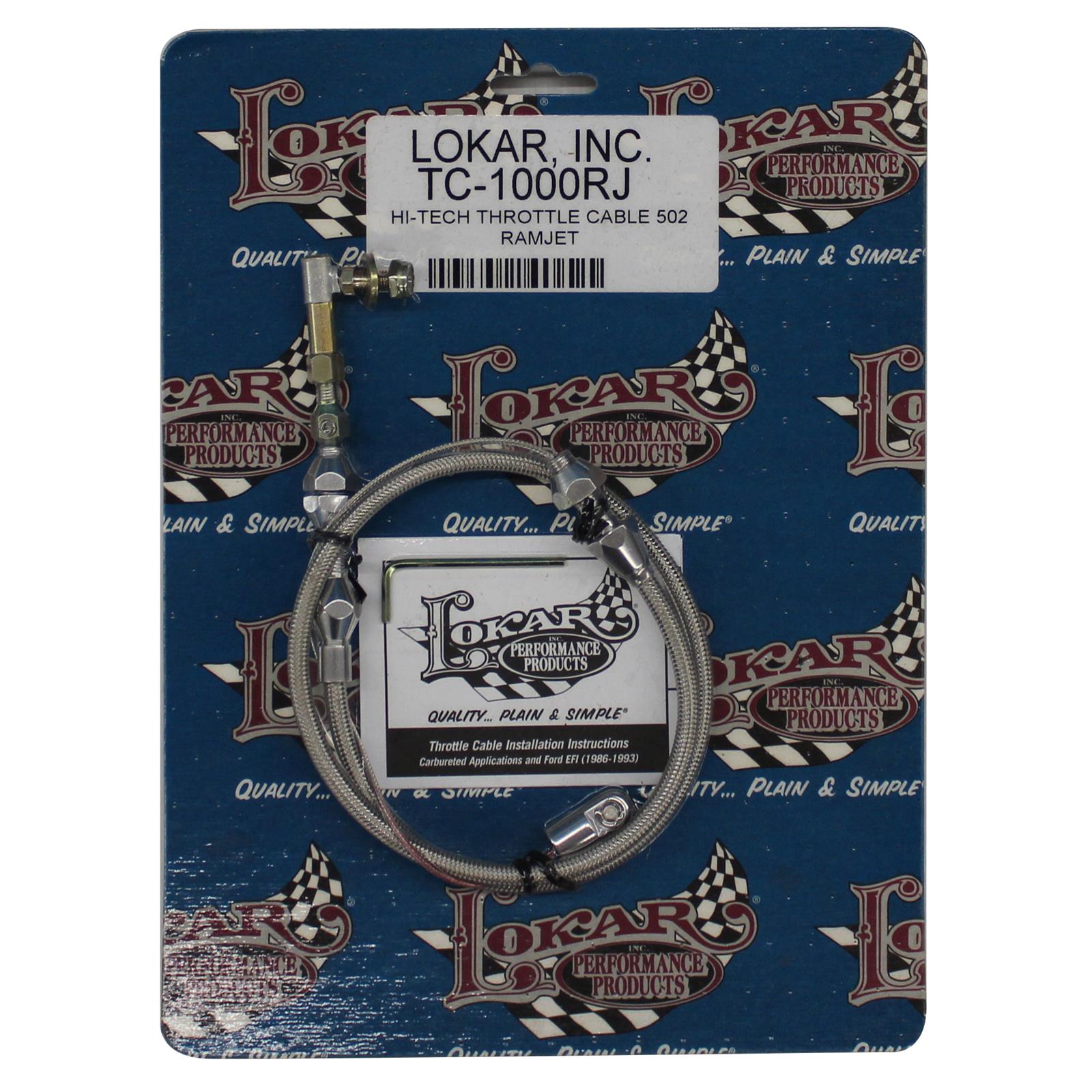 Lokar TC-1000RJ Lokar Hi-Tech Throttle Cables | Summit Racing