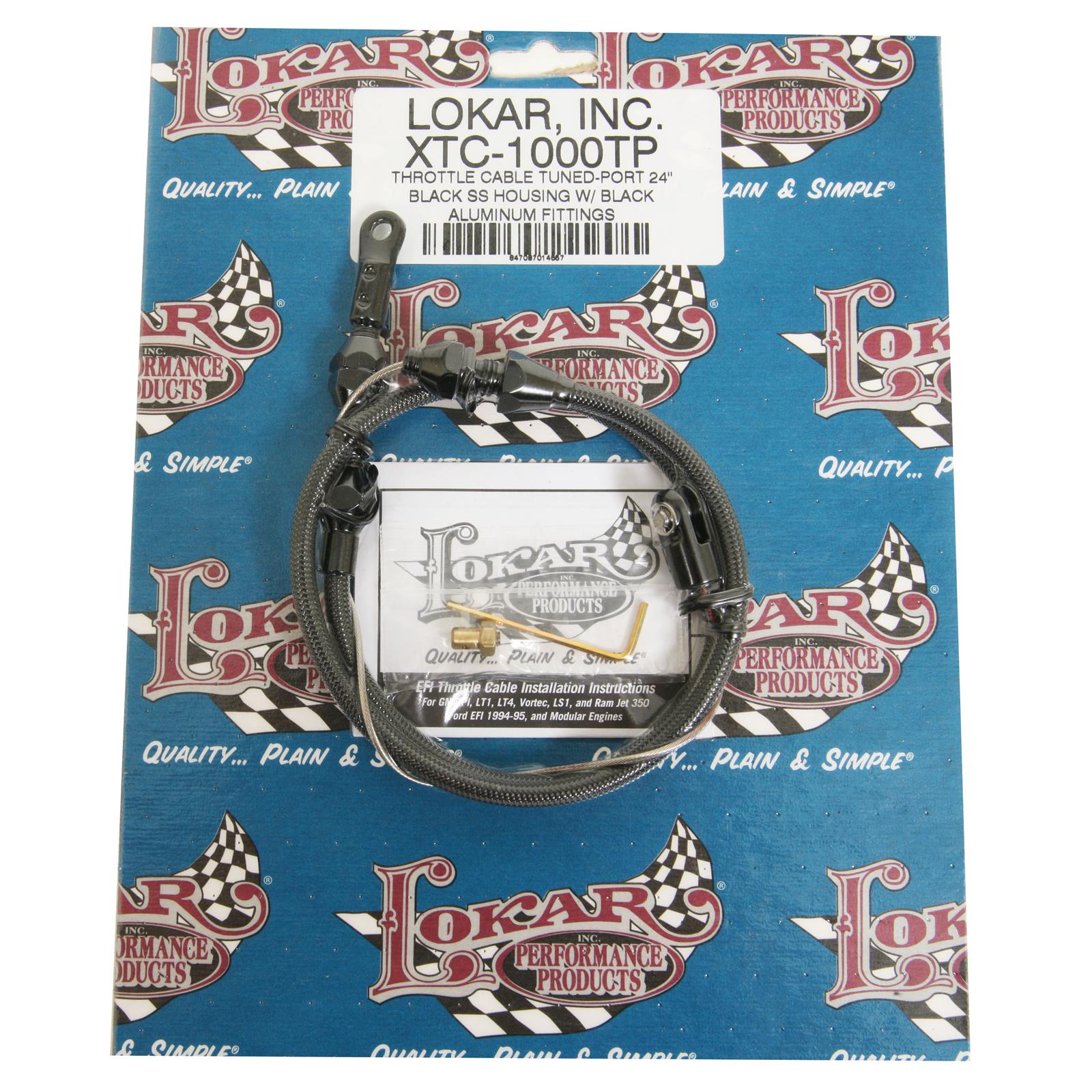 Lokar XTC-1000TP Lokar Midnight Series Throttle Cables | Summit Racing