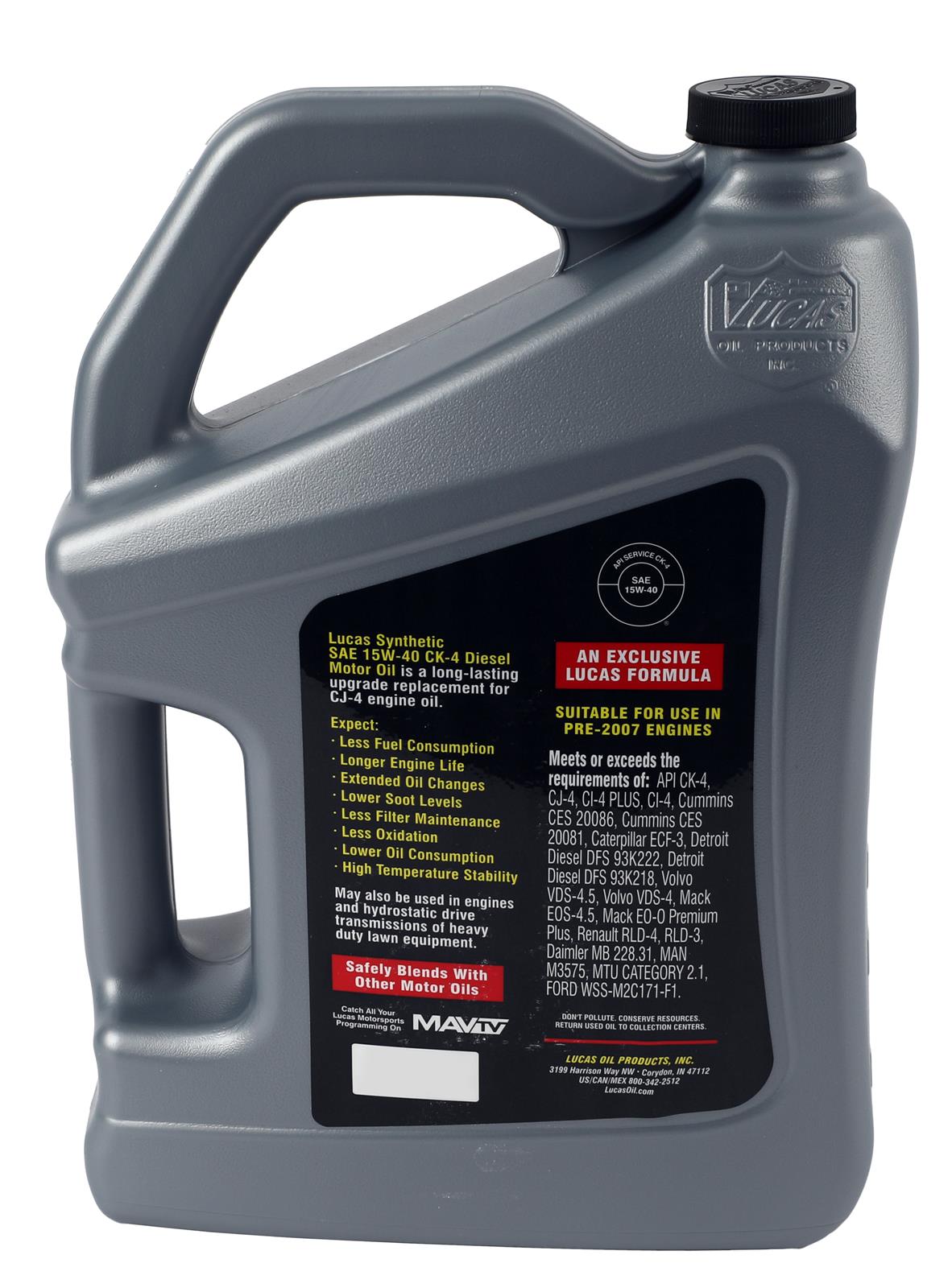 Lucas Oil 11247 Lucas CK-4 Heavy-Duty Diesel Motor Oil | Summit Racing