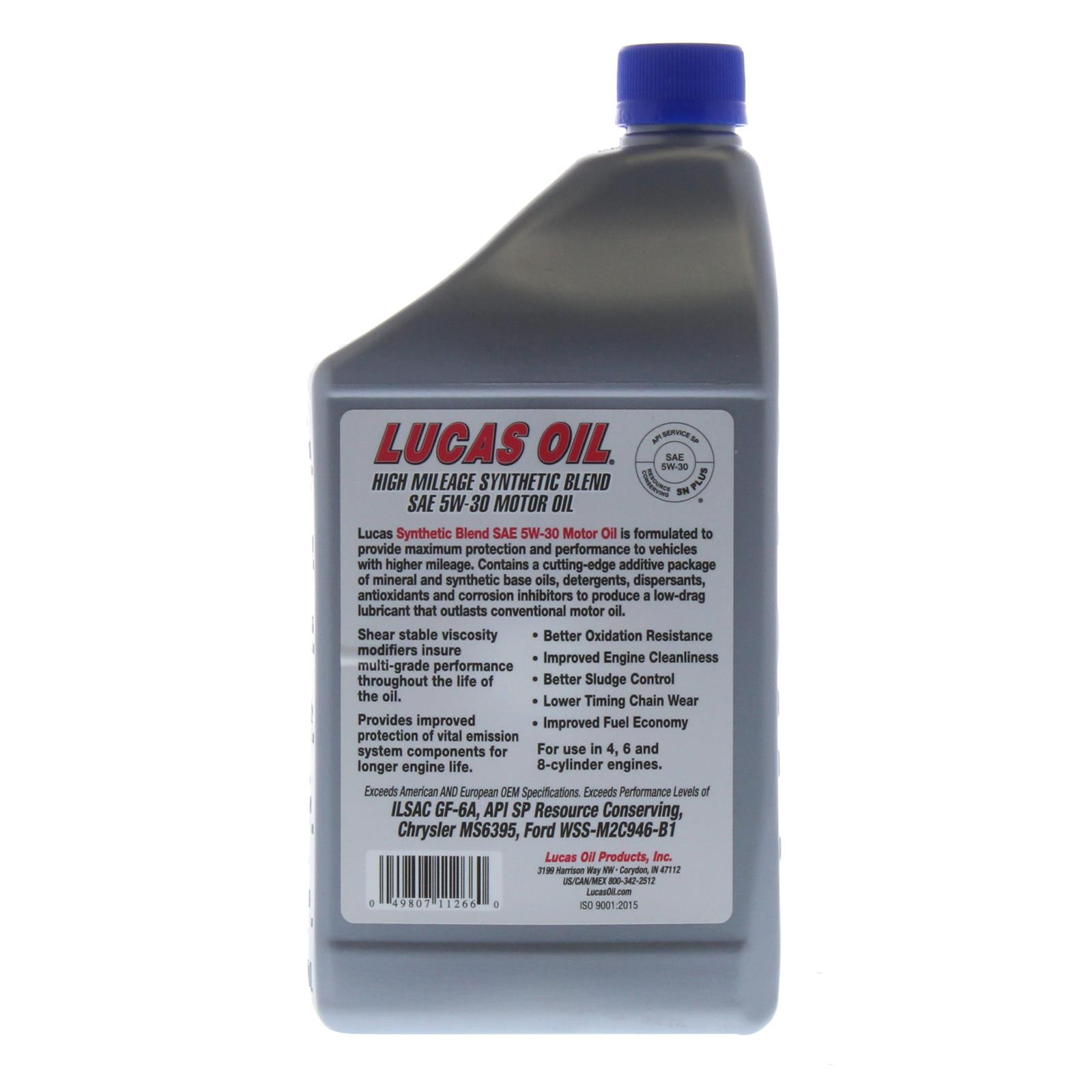 Lucas Oil 11266-1 Lucas Synthetic Blend High-Mileage Motor Oil | Summit ...