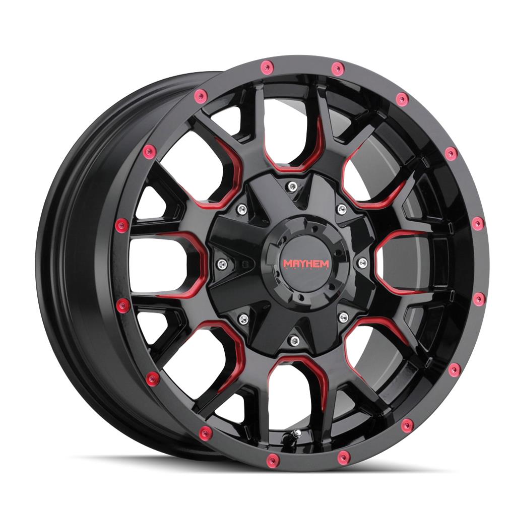 Mayhem Wheels 8015-2952BTR Mayhem Warrior 8015 Series Gloss Black With ...