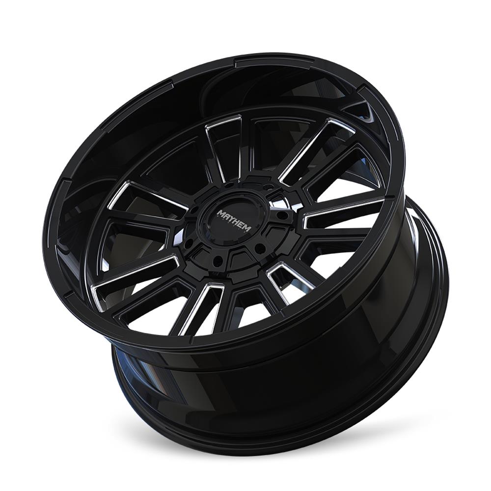 Mayhem Apollo 8115 Series Gloss Black Wheels with Milled Accents ...