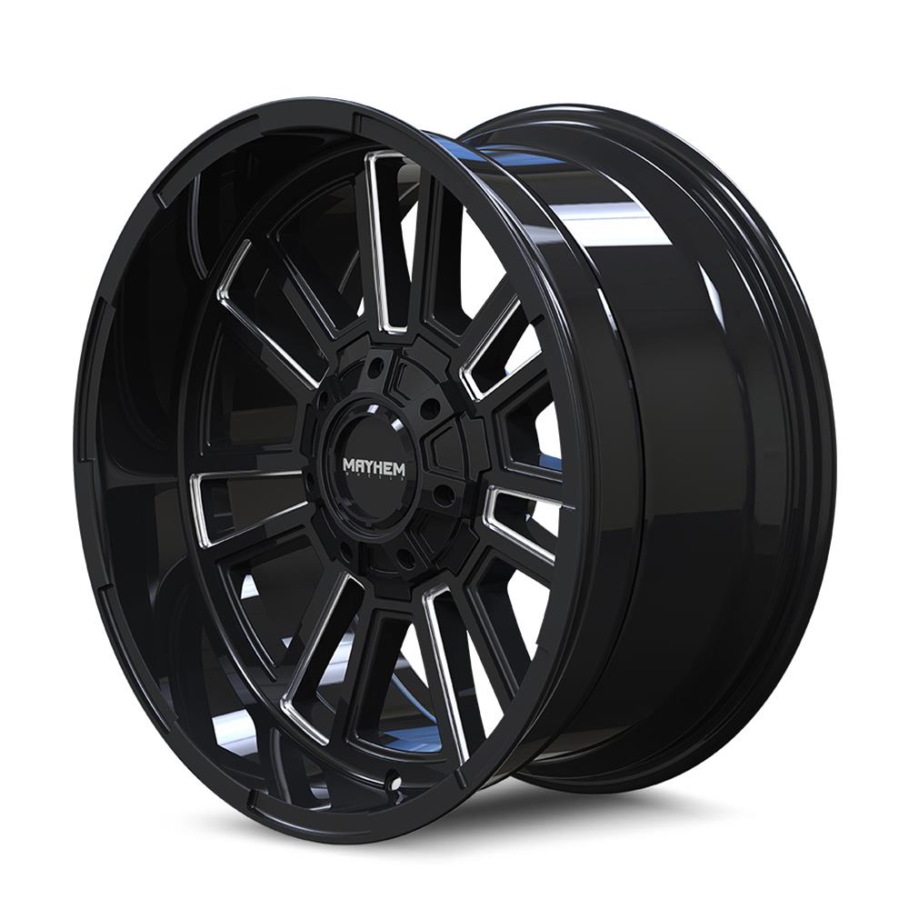 Mayhem Apollo 8115 Series Gloss Black Wheels with Milled Accents ...
