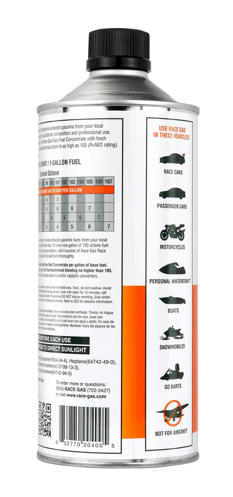 Race Gas 100032 Race Gas Race Fuel Concentrate | Summit Racing