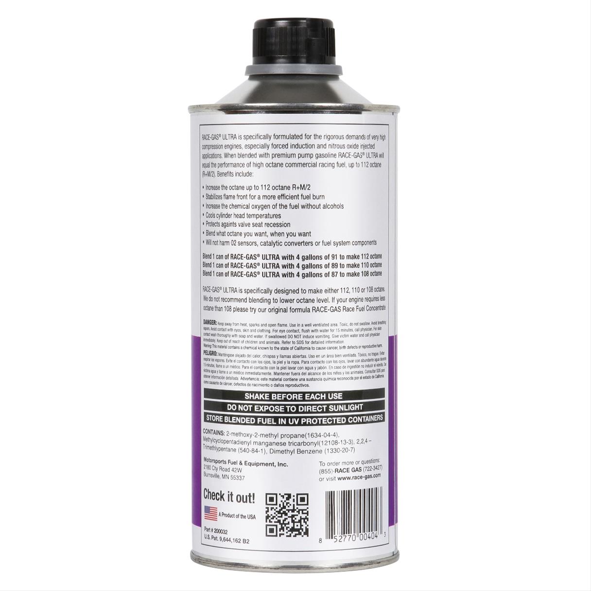 Race Gas 200032 Race Gas Ultra Fuel Concentrate | Summit Racing