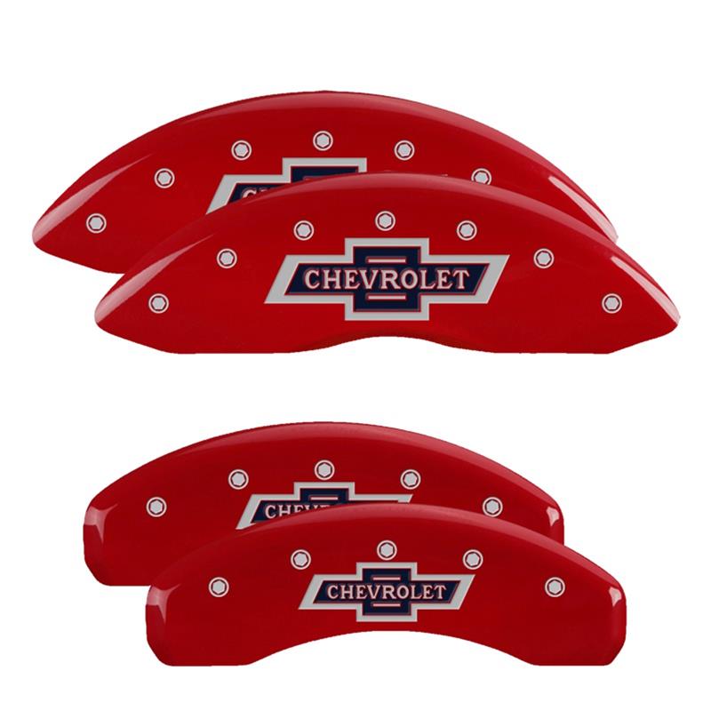 MGP Caliper Covers 14252SBANRD MGP Red Caliper Covers | Summit Racing