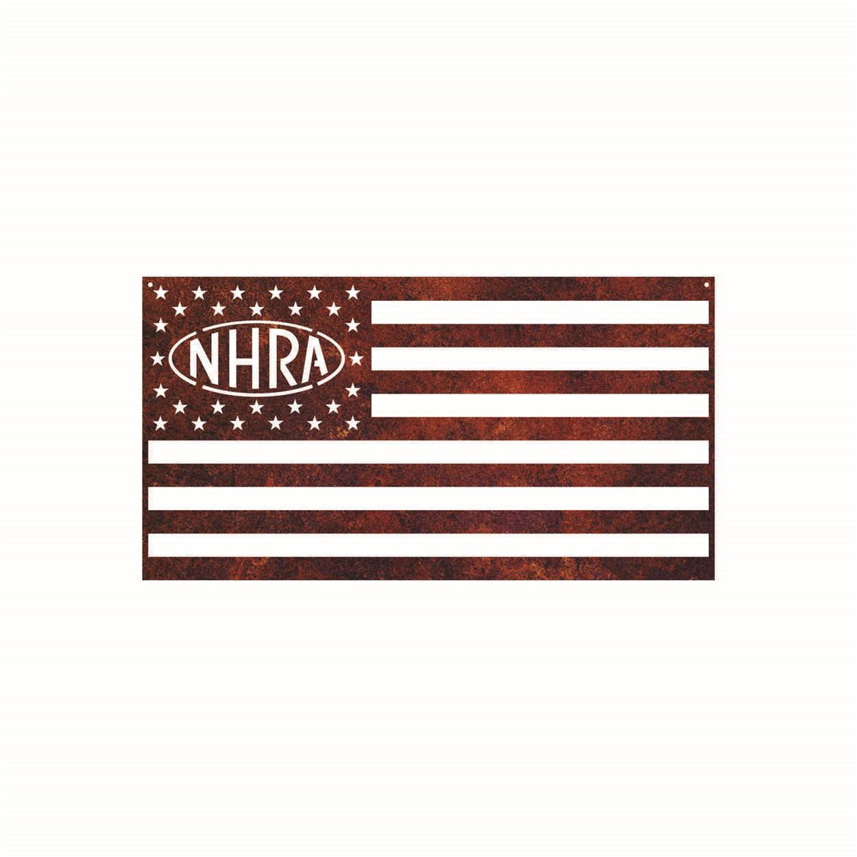 NHRA PA-D334 NHRA American Flag Metal Sign | Summit Racing