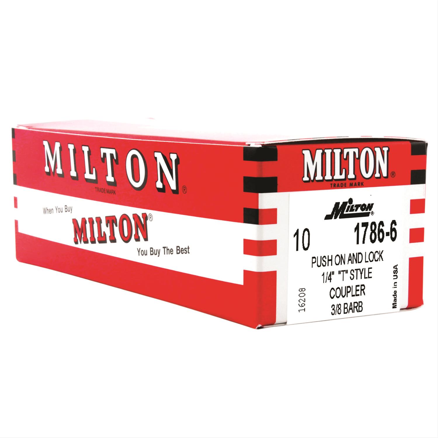 Milton Industries 1786-6 Milton T-Style Air Couplers | Summit Racing