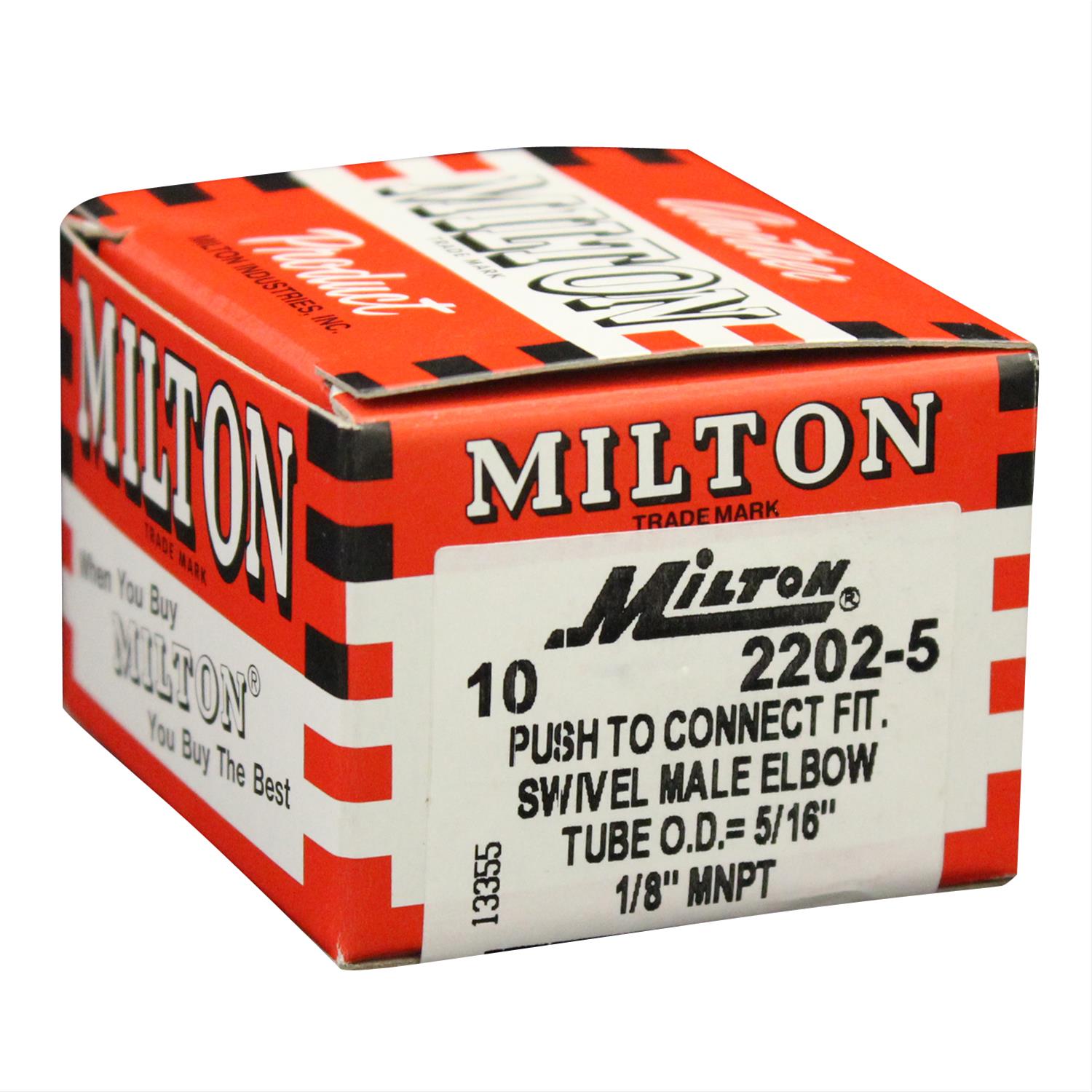 Milton Industries 2202-5 Milton Push-to-Connect Fittings | Summit Racing