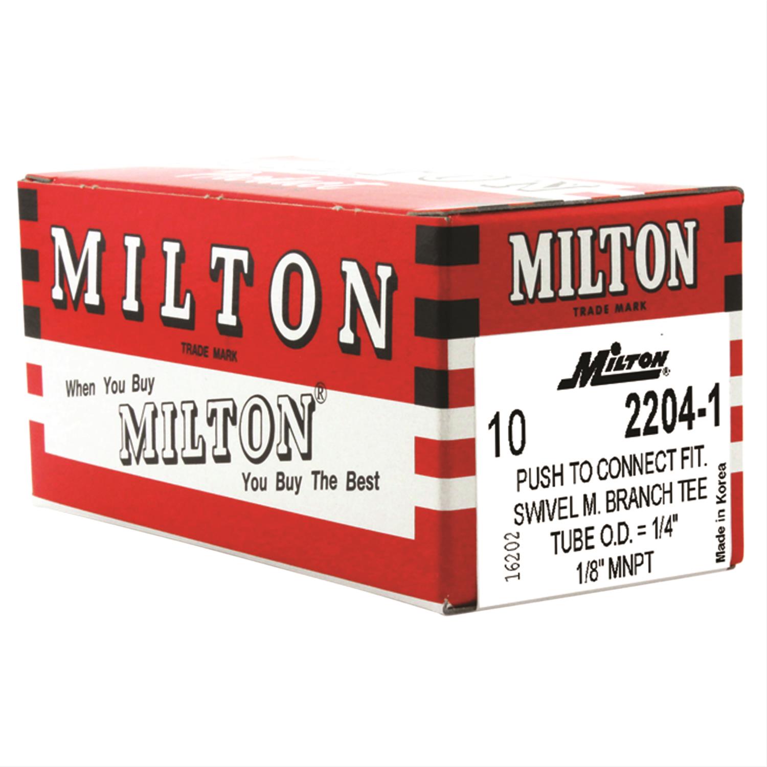 Milton Industries 2204-1 Milton Push-to-Connect Fittings | Summit Racing