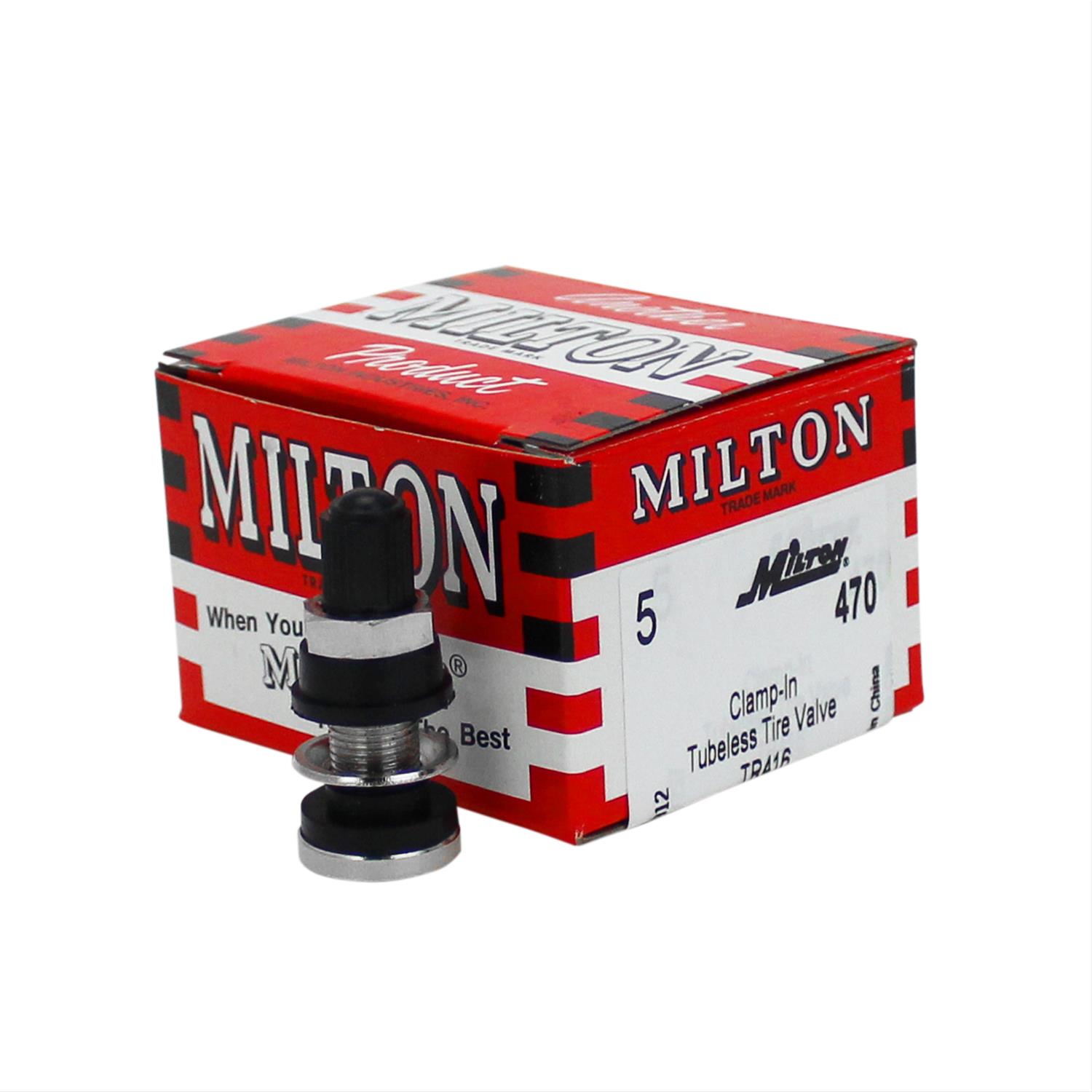 Milton Industries 470 Milton Tubeless Tire Valves | Summit Racing